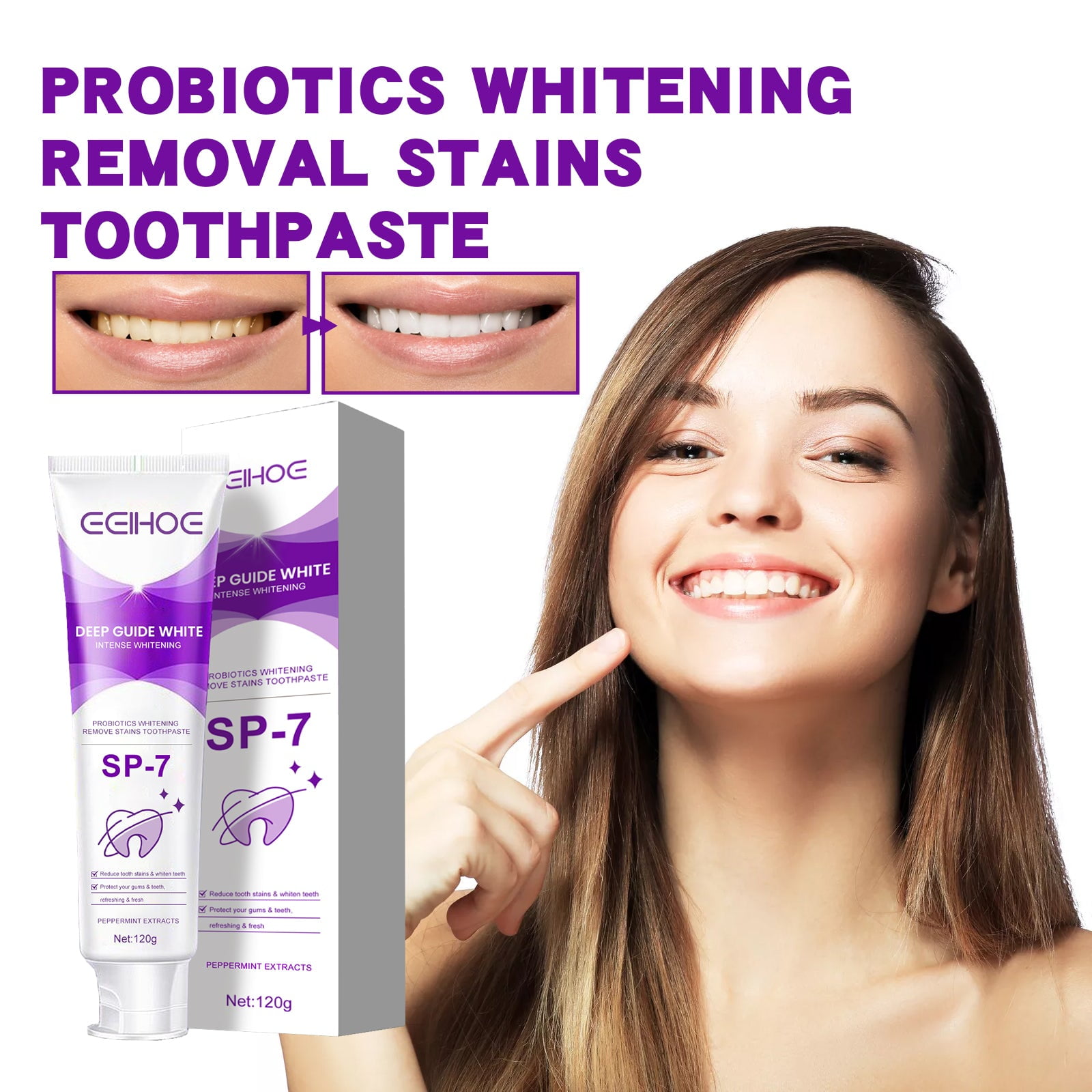 EELHOE Probiotic Toothpaste, Cleaning Stains And Tartar Fresh Breath ...