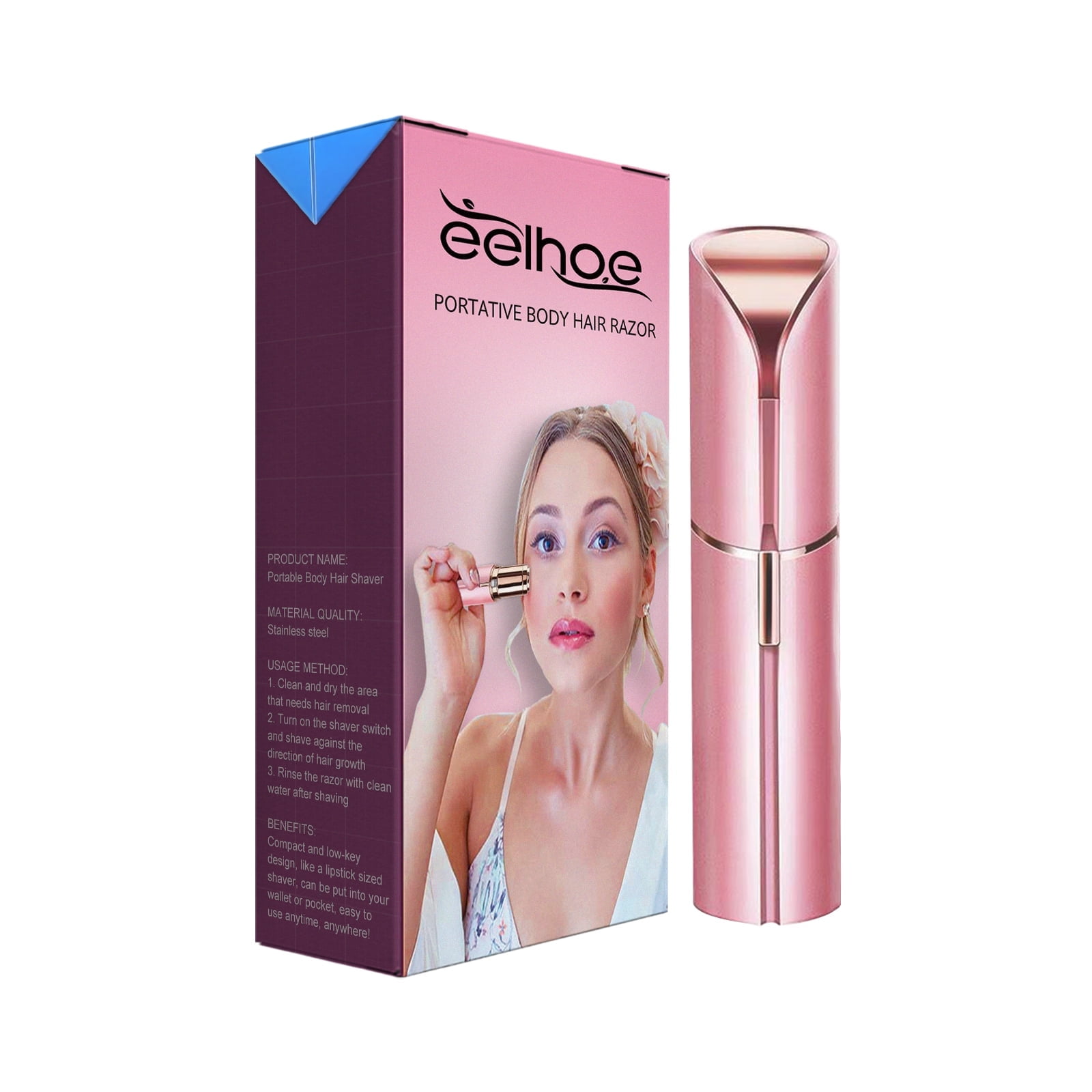 EELHOE Portable Body Hair Shaver, Full Body, Armpits, Arms, Legs ...