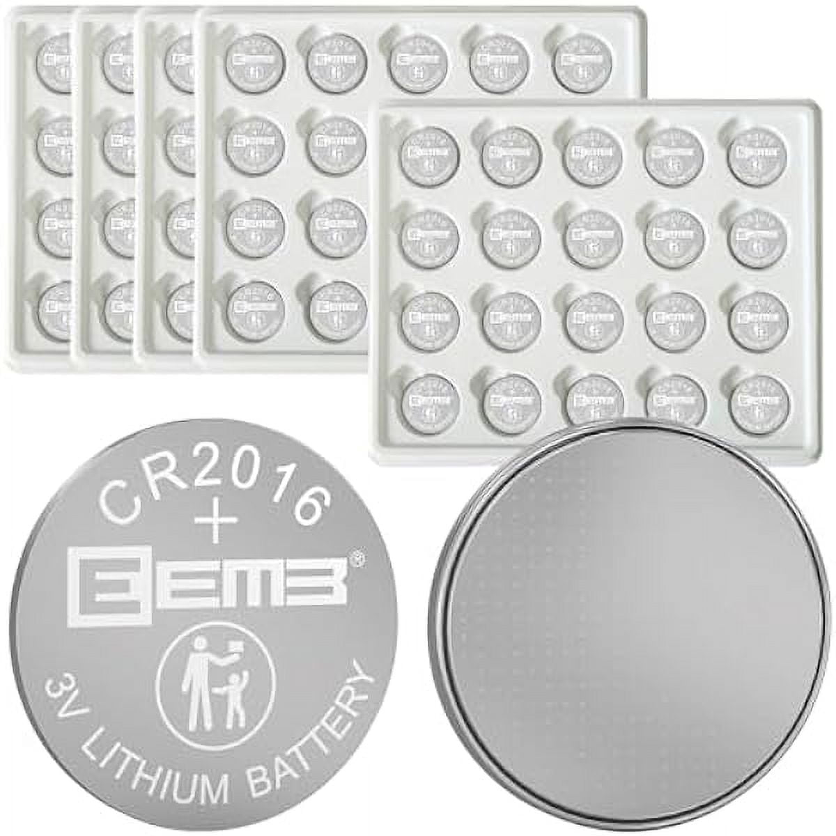EEMB 100 Pack CR2016 Battery 3V Lithium Battery Button Coin Cell ...