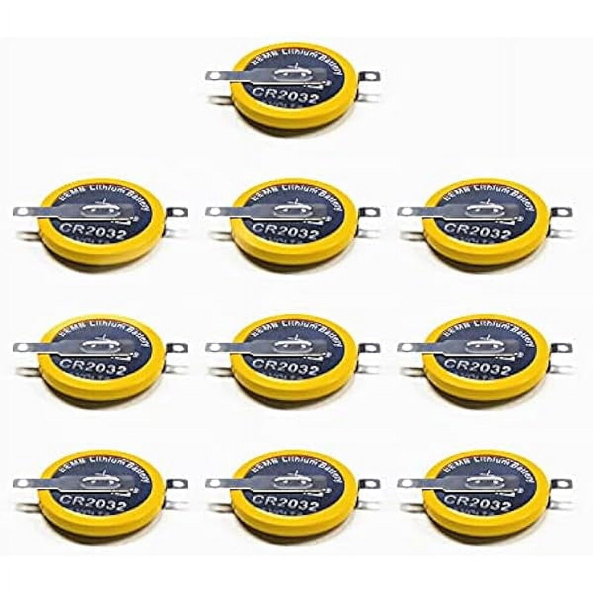 EEMB 10PACK Tabbed CR2032 Battery with Solder Tabs 3V Lithium Battery ...
