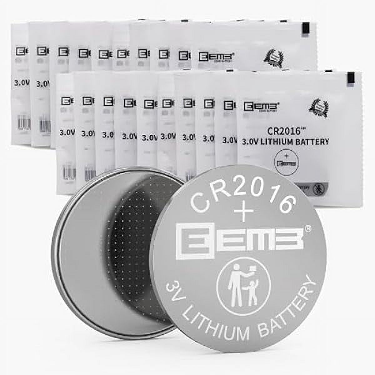 EEMB 20 Pack CR2016 Battery 3V Lithium Battery Button Coin Cell ...