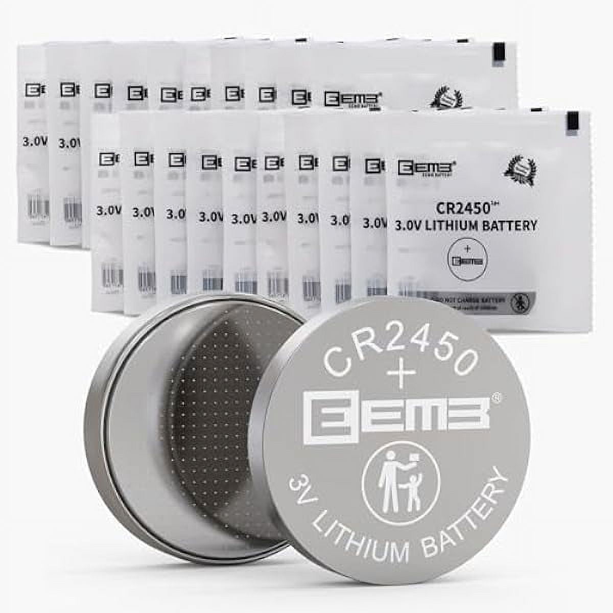 EEMB 20 Pack CR2450 Battery 3V Lithium Battery 2450 Button Coin Cell ...