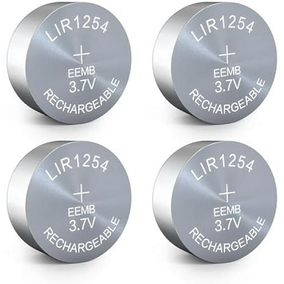 EEMB 4PACK LIR1254 Rechargeable Battery 3.7V Lithium-ion Button ...