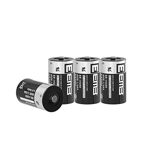 EEMB 4Pack ER14250 1/2AA 3.6V Lithium Battery Li-SOCL₂ Non-Rechargeable ...