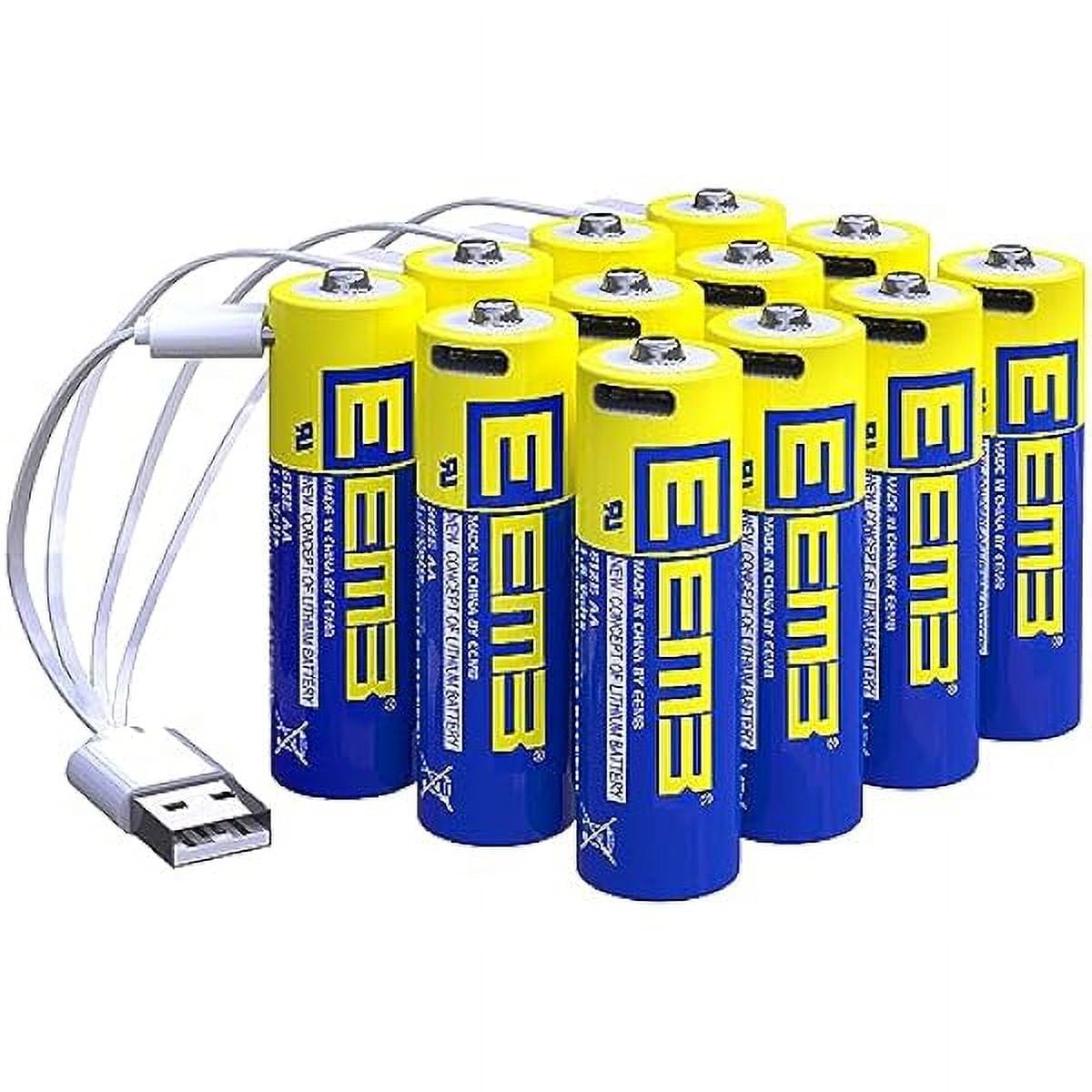 EEMB AA Batteries 12Pack AA Rechargeable Batteries Lithium Batteries AA ...