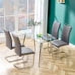 EEPHO Modern Dining Chairs, PU Faux Leather High Back Upholstered Side ...