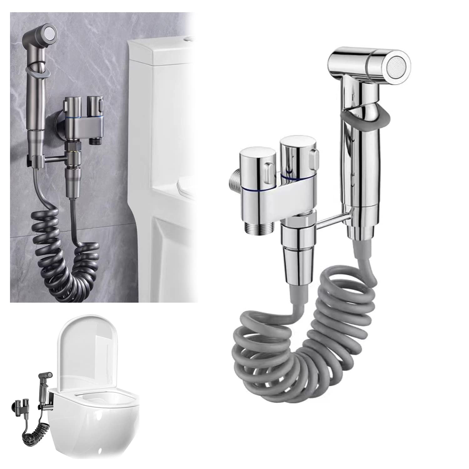 EESK 1-In-2-Out Dual Control Valve, 2023 New Hand Held Bidet Sprayer ...