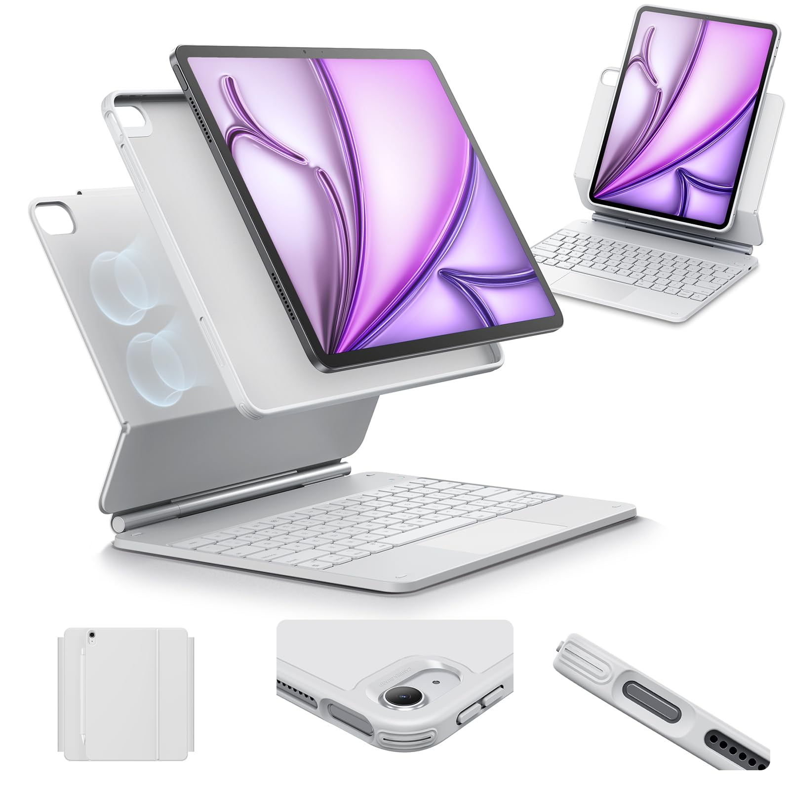 EESK IPad Air 13 Inch Keyboard (M2, 2024), iPad Air 13 Inch Case with ...