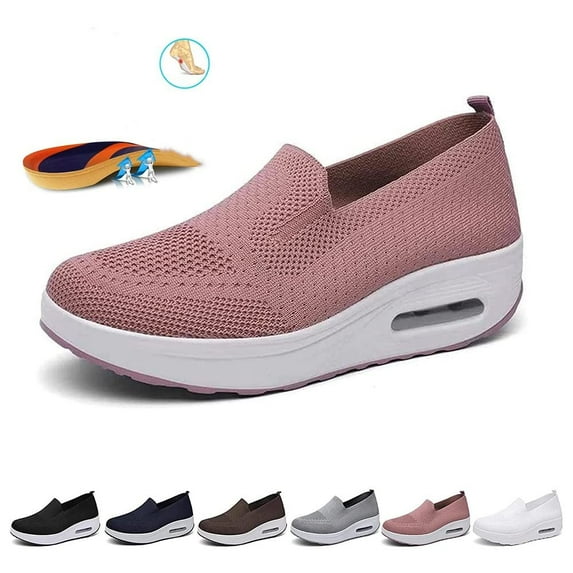 EESK Women's 2023 Mesh Orthopedic Walking Shoes with Stretch Platform ...