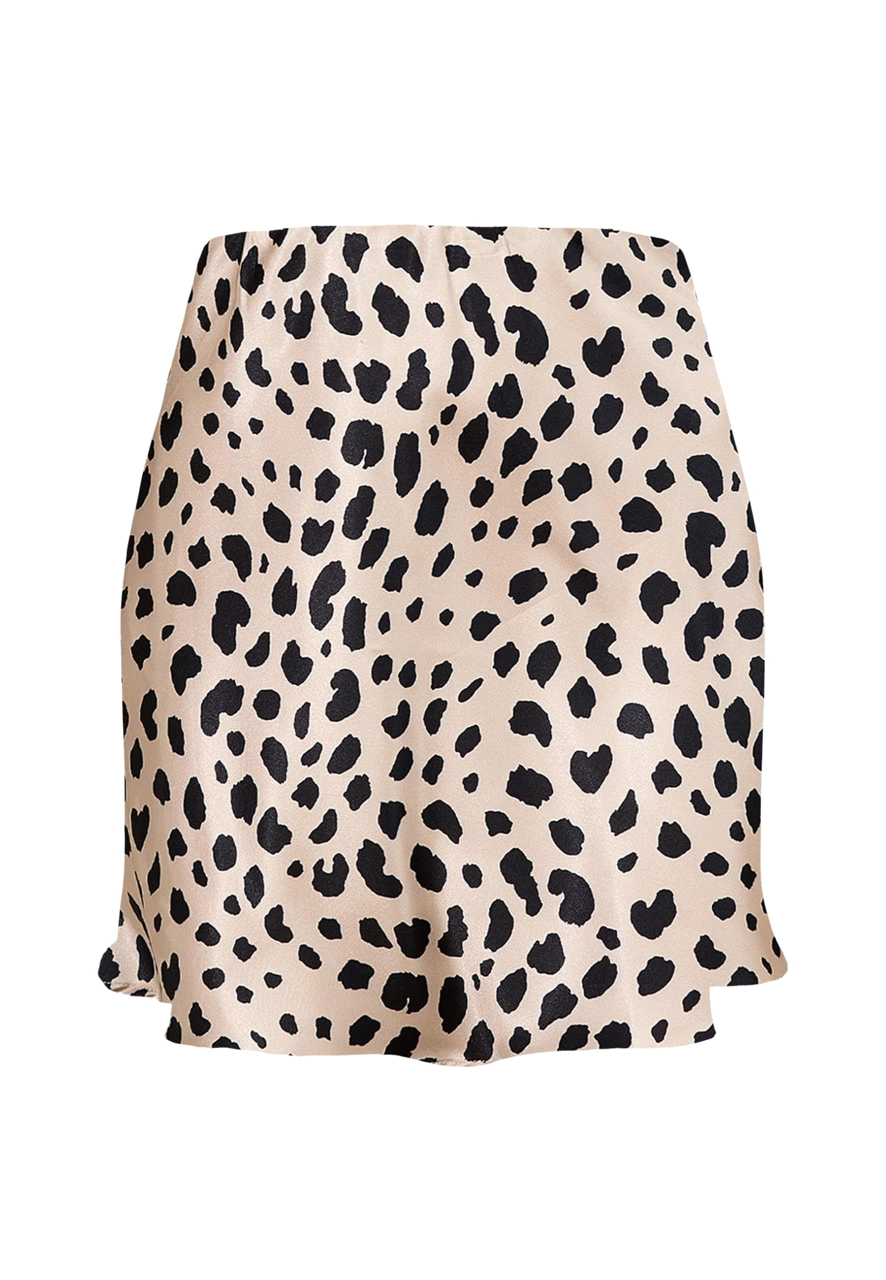 EESK Women's Elegant Silky Satin Mini Skirt High Waist Ruffle Short ...