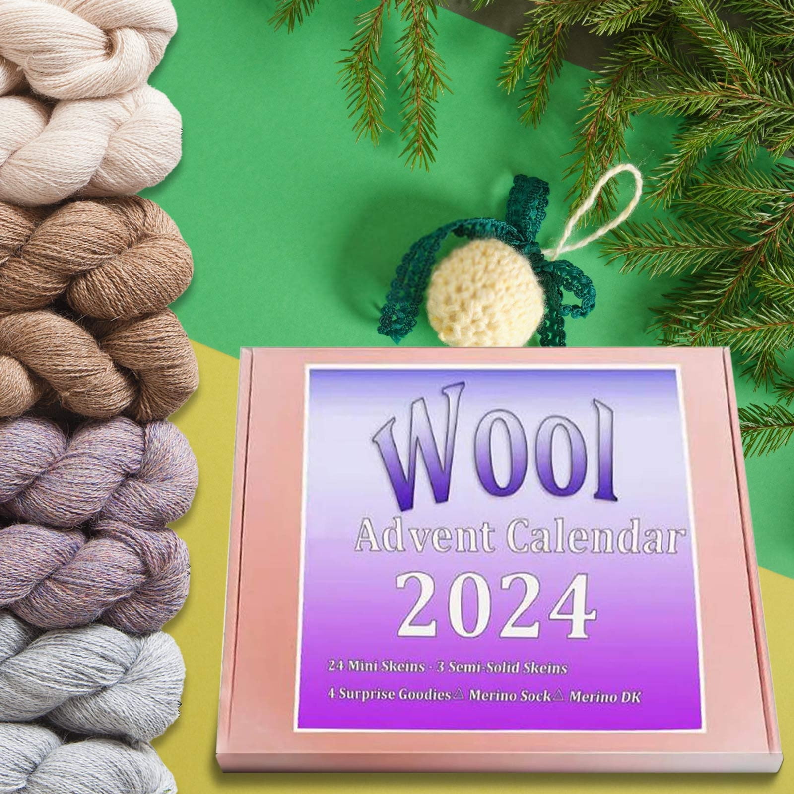 EESZNQ Up to 50% off Wool Advent Calendar 2024, Crochet Advent Calendar ...
