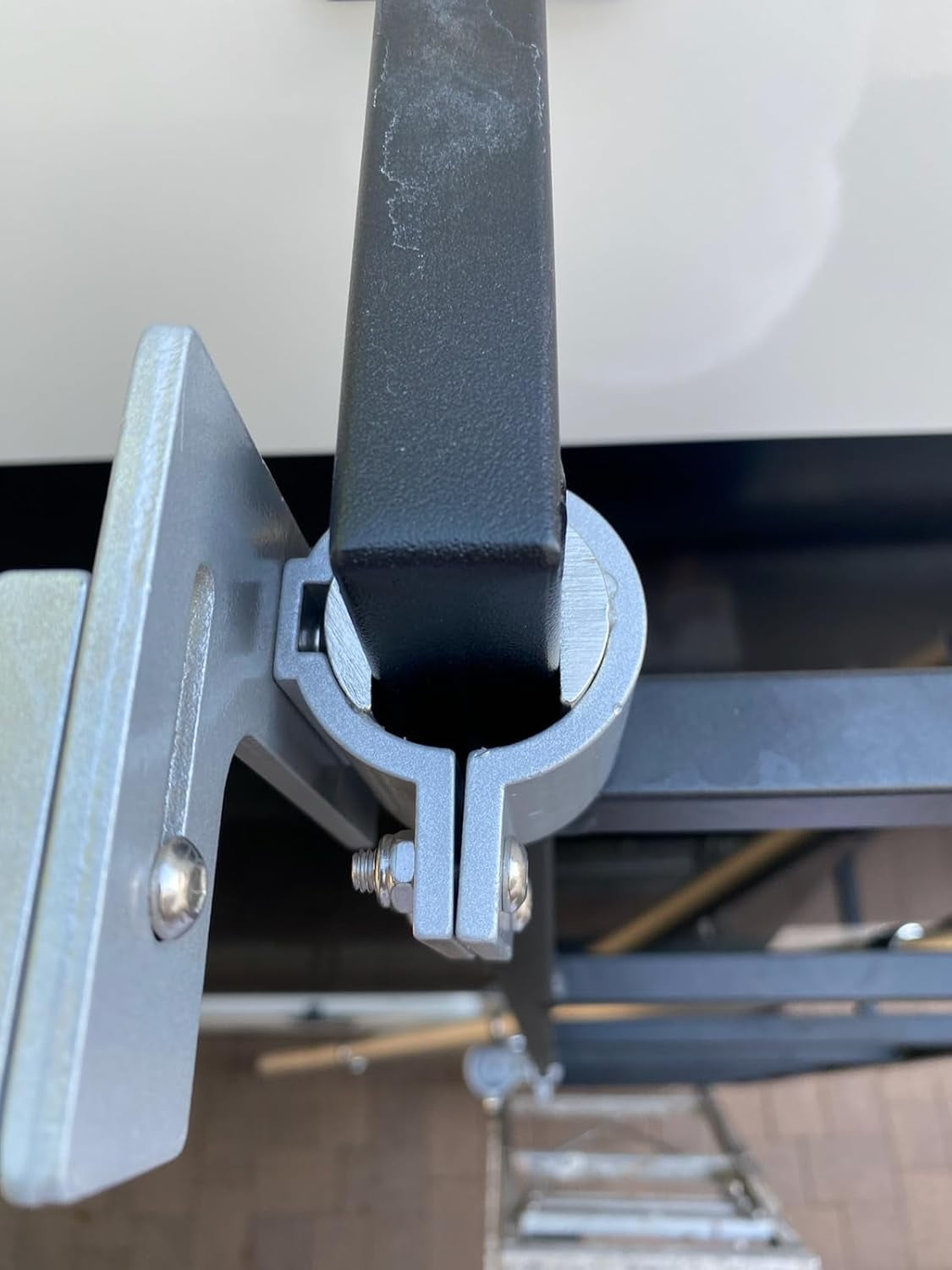 EEZ RV Products Aluminum Ladder Pole Mount for RV Starlink or FlagPole ...