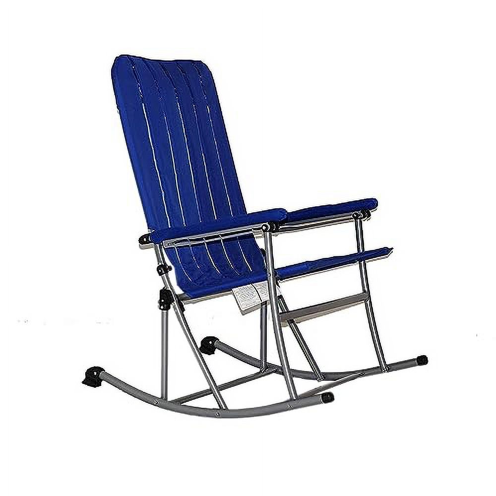 EEZ RV Products Premium Patio/Outdoor Folding Rocking Chair - Blue ...