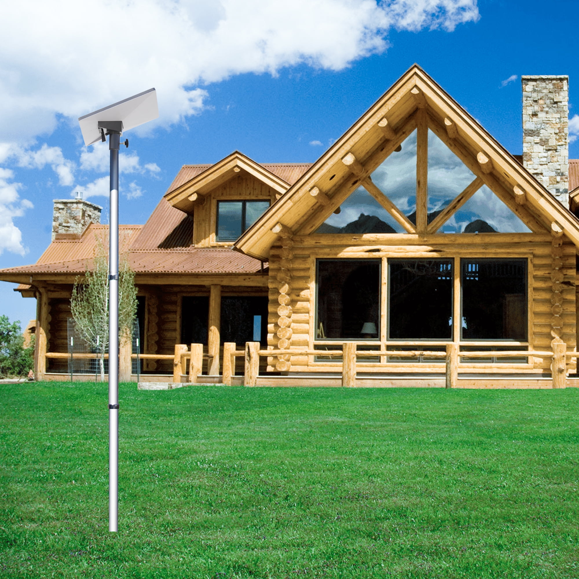 EEZ RV Products Telescopic Pole 20 ft with Cast Aluminum Starlink Mini ...