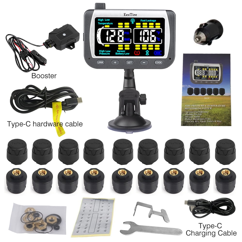EEZTire-TPMS Real Time/24x7 Tire Pressure Monitoring System-Color ...