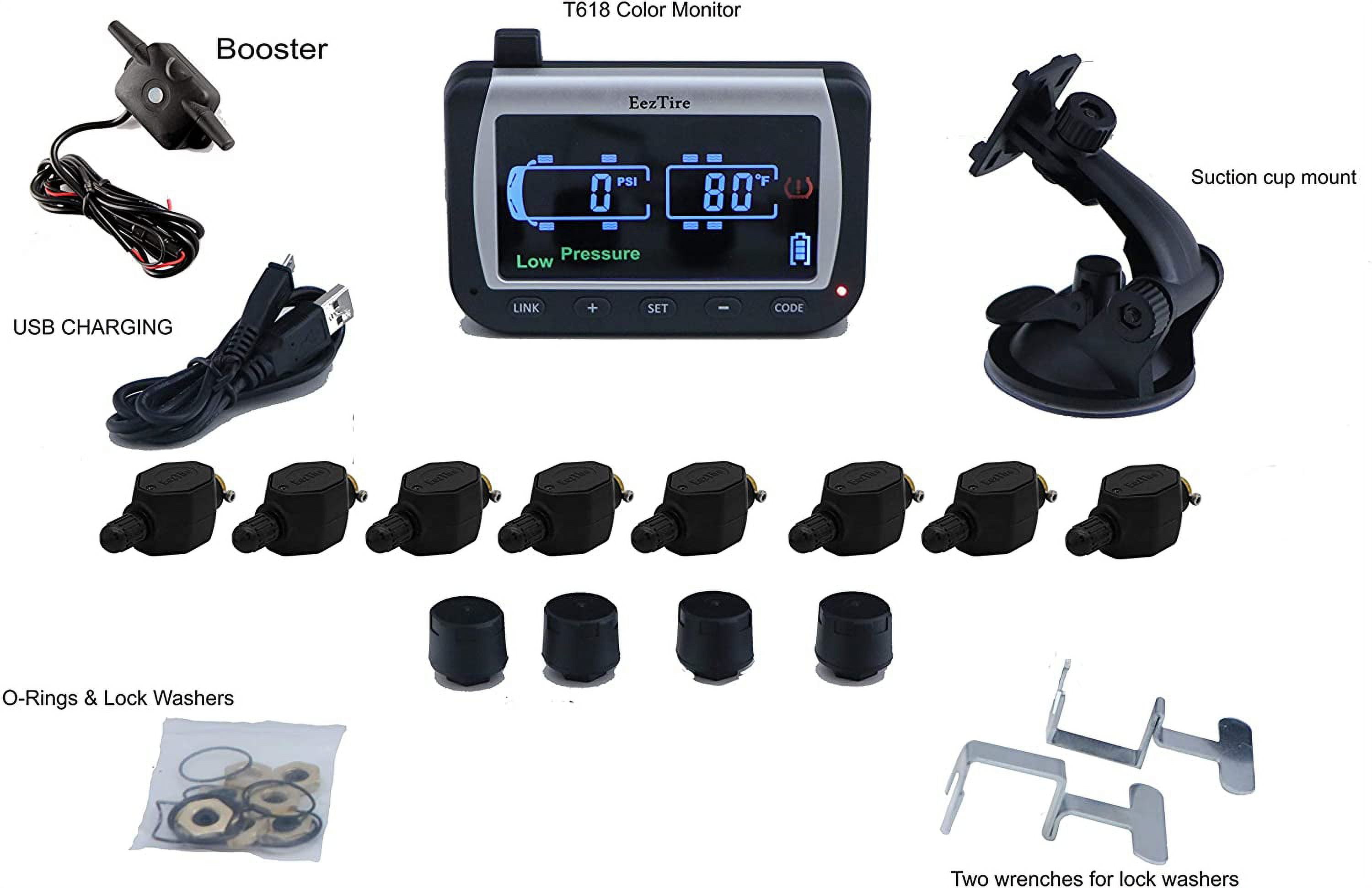 EEZTire-TPMS12MixCB Real-Time/24x7 Tire Pressure Monitoring System ...