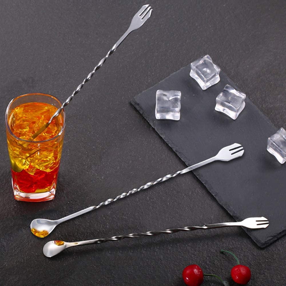 EEzra 12Inch Stirrer Stirring Bar Spoon Set of 3 Stainless Steel Mixing ...