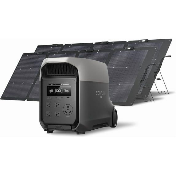 EF EcoFlow DELTA 3 Ultra Portable Power Station with 2X220W Solar ...