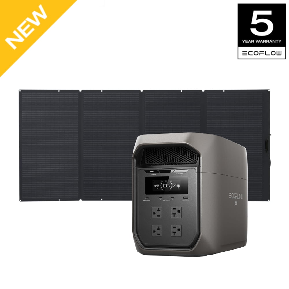 EF EcoFlow Portable Power Station Delta 3 MAX with 400W Bifacial Solar ...