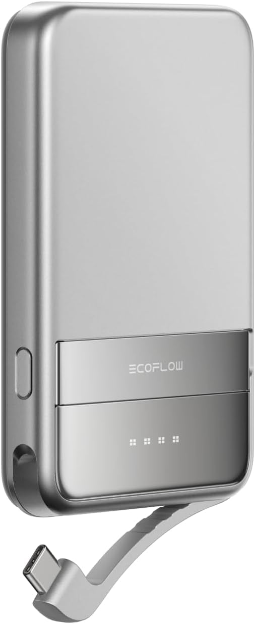 EF EcoFlow Rapid Power Bank Wireless 5000mAh, Qi2 Certified Ultra-Fast Magnetic Portable Charger ...