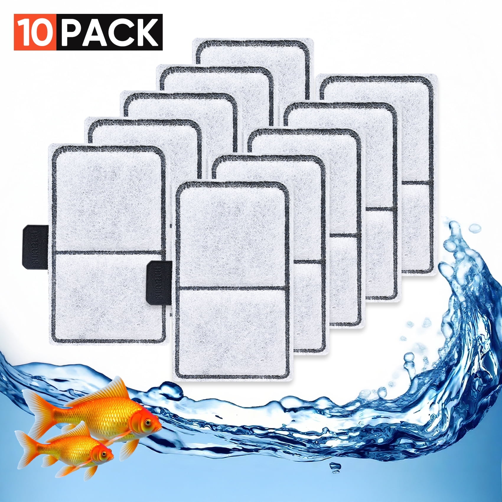 10 Pack EF-S Filter Cartridges for Fish Tank,Replacement Filter Media ...
