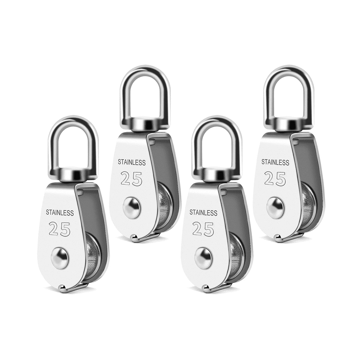 M25 Single Pulley Snatch Block Lifting Crane Heavy Duty Swivel Hook 304 ...