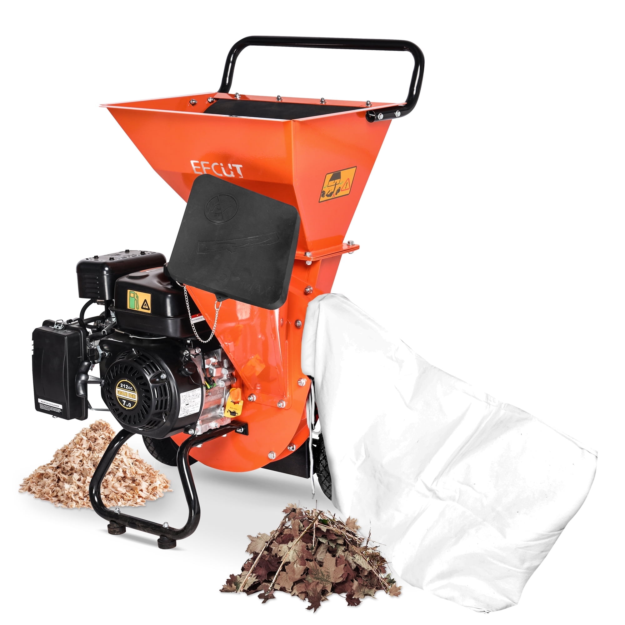 EFCUT 3-IN-1 3” 7 HP 4-Cycle OHV Gas Powered Chipper Shredder & Mulcher ...