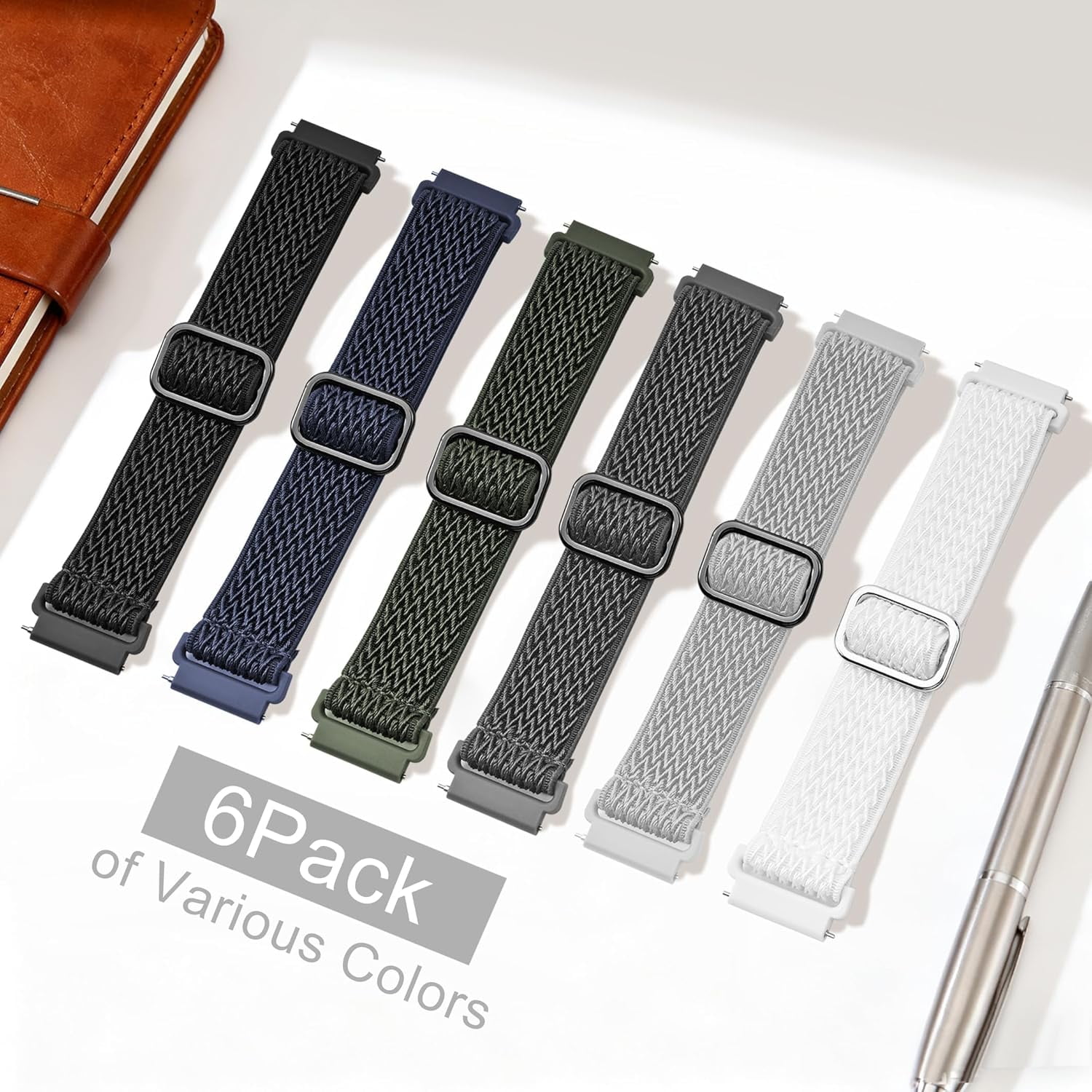 EFEMF-20mm Stretchy Nylon Band Compatible with Garmin Vivoactive 6 ...