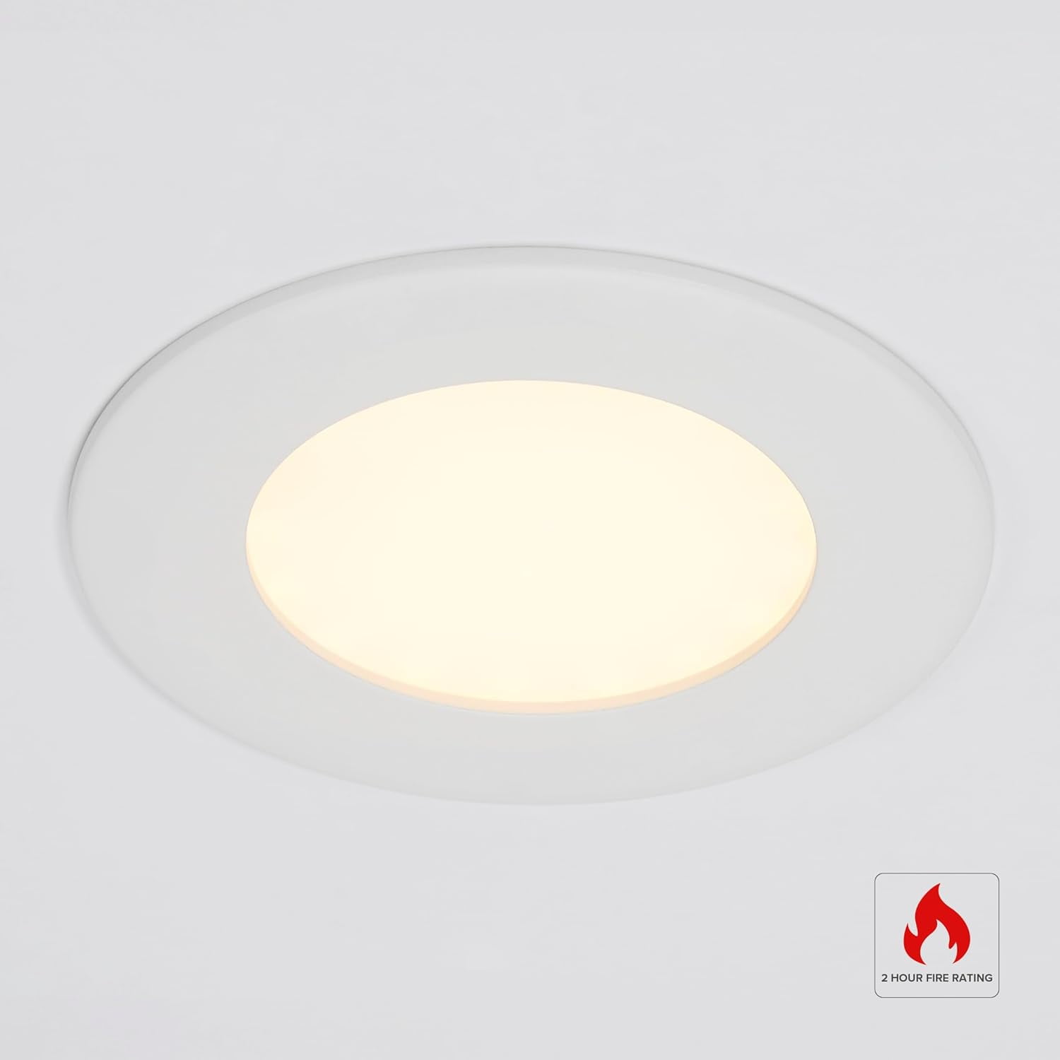 EFEMF-3 in. 2 Hour Fire Rated Ultra Thin LED Downlight, Slim Recessed ...