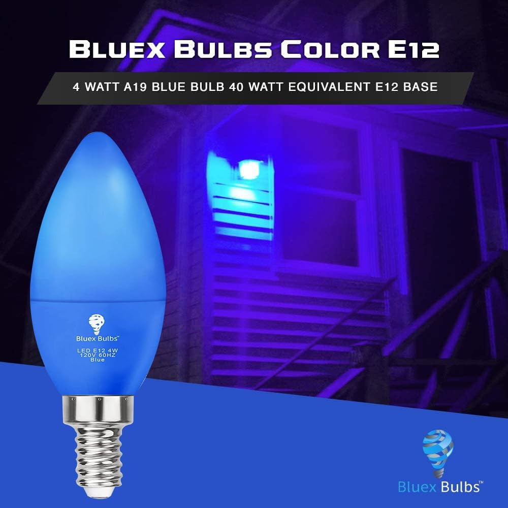 EFEMF-6 Pack BlueX LED Blue Light Bulb - 4W (40Watt Equivalent) - E12 ...