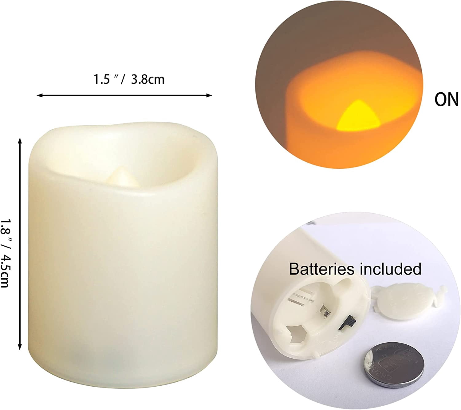 EFEMF-Battery Operated Flameless Votive Candles with Timer, Small ...