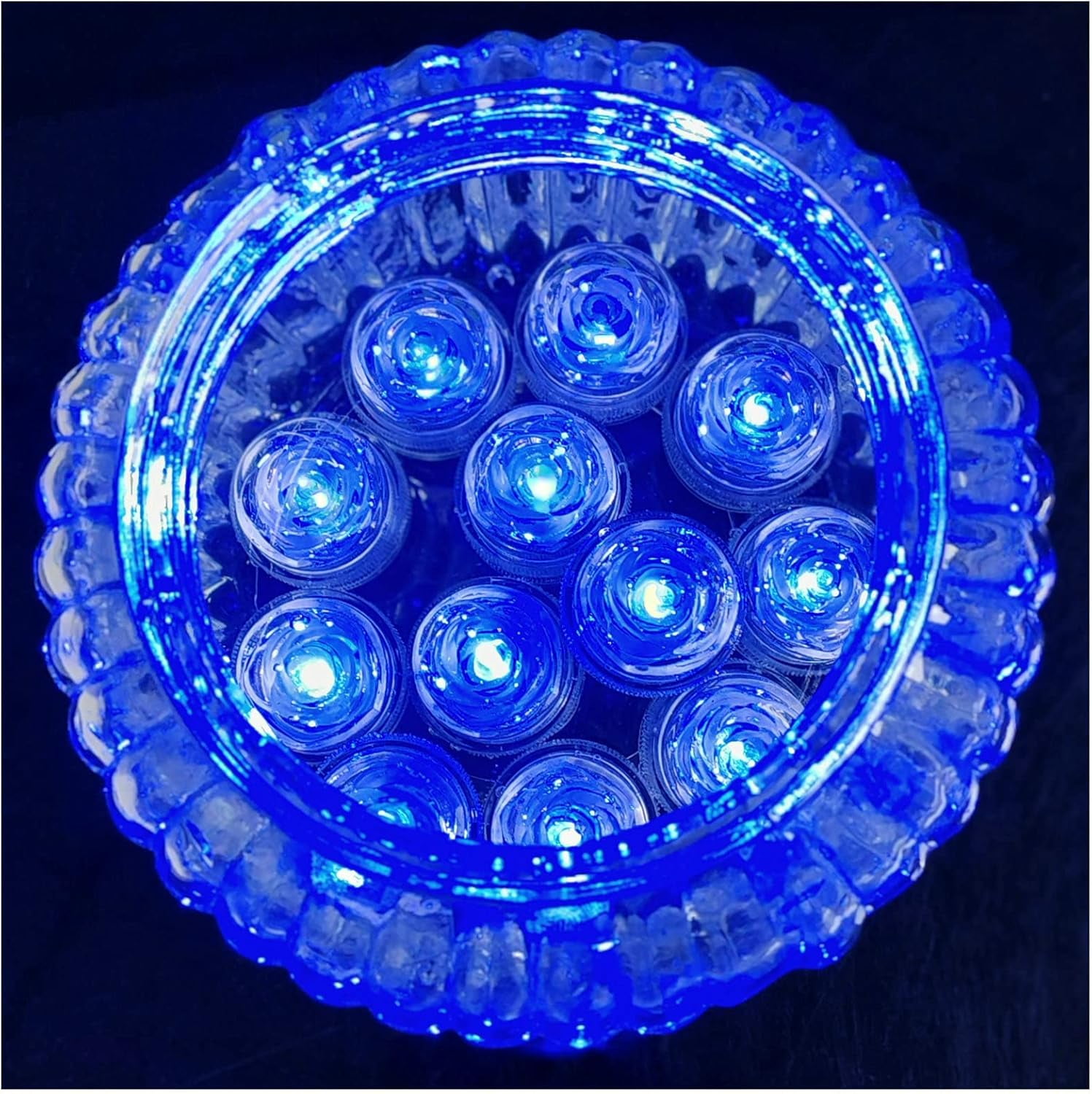 EFEMF-Bright LED Battery Operated Flameless Tea Light, Submersible Tea ...