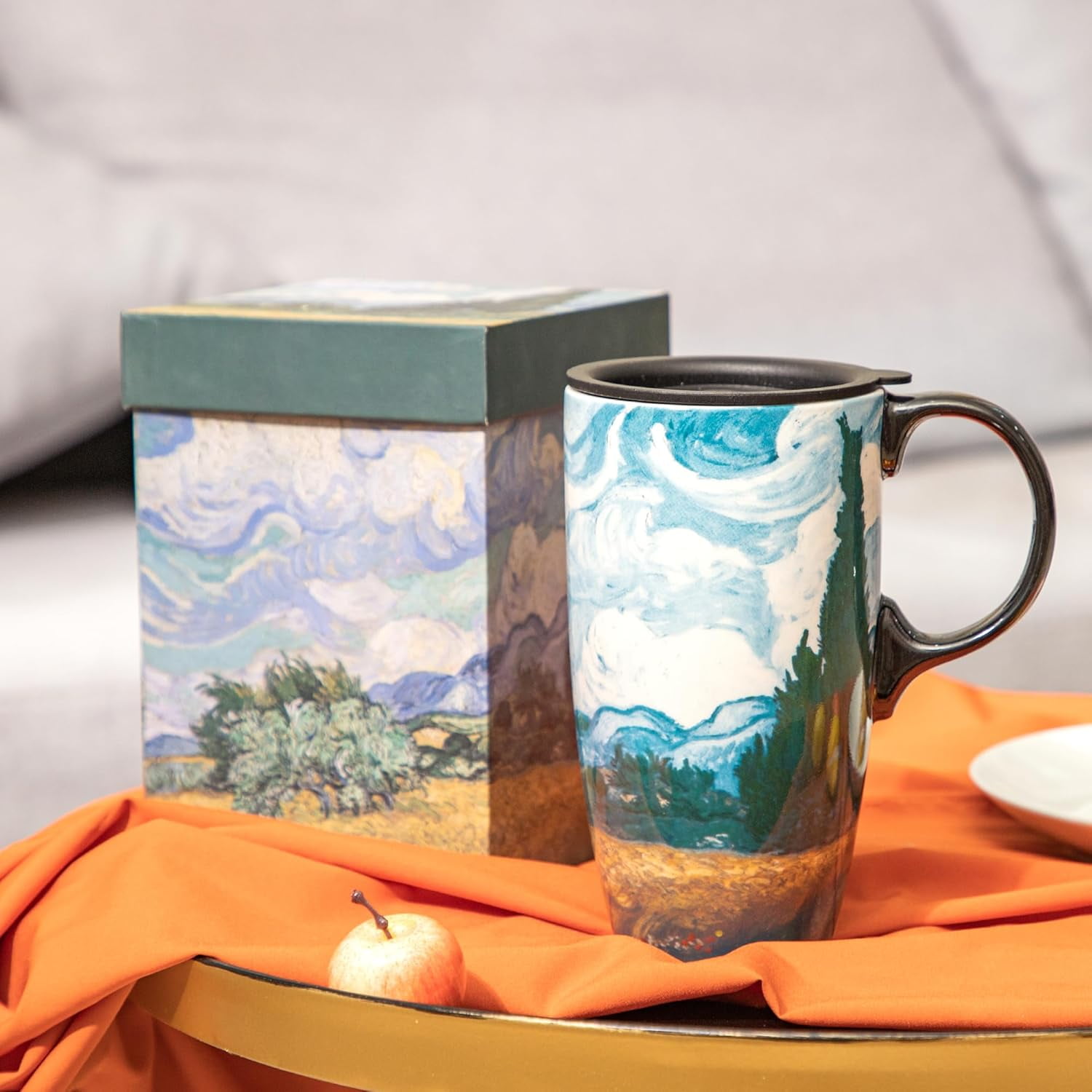 EFEMF-Ceramic Mug & Gift Box Set, 17oz Art-Inspired Coffee/Tea Cup, A ...