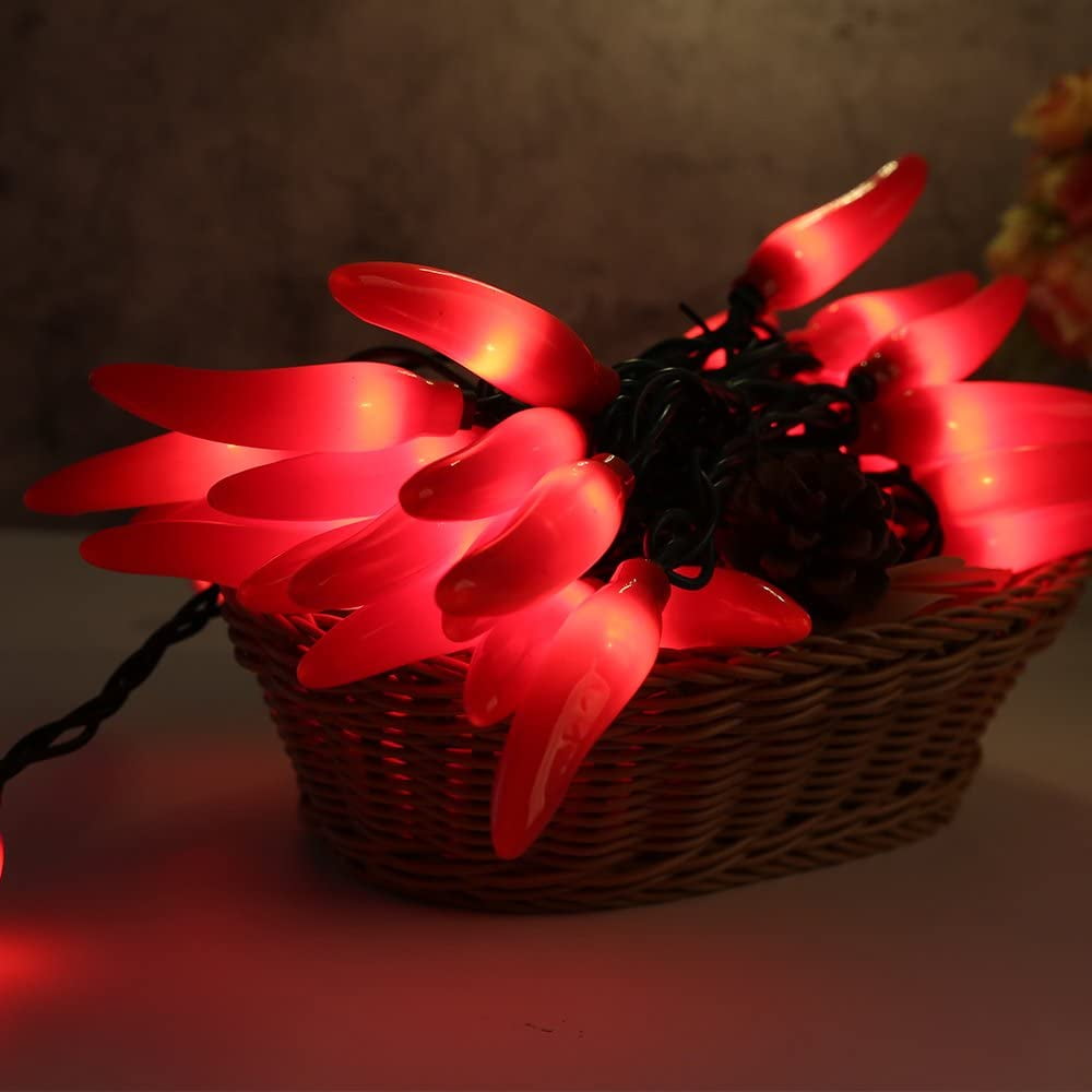 EFEMF-Chili Pepper String Light Summer Kitchen Garden Patio Decoration ...
