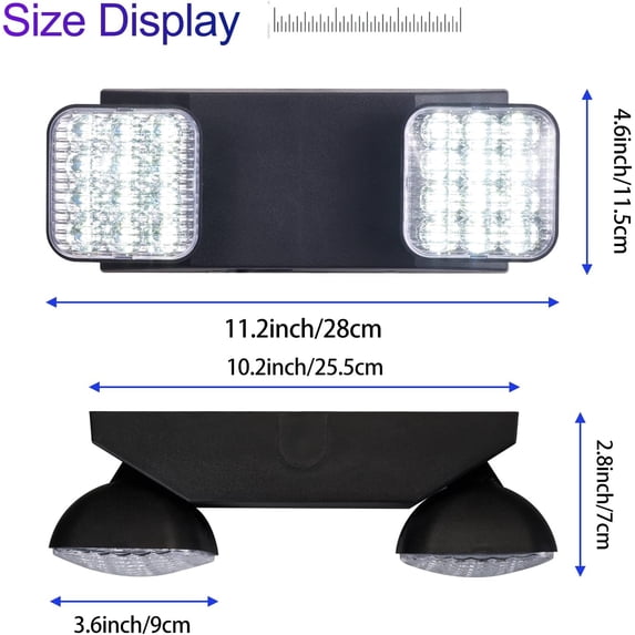 EFEMF-Emergency Lights with Battery Backup, LED Commercial Emergency ...
