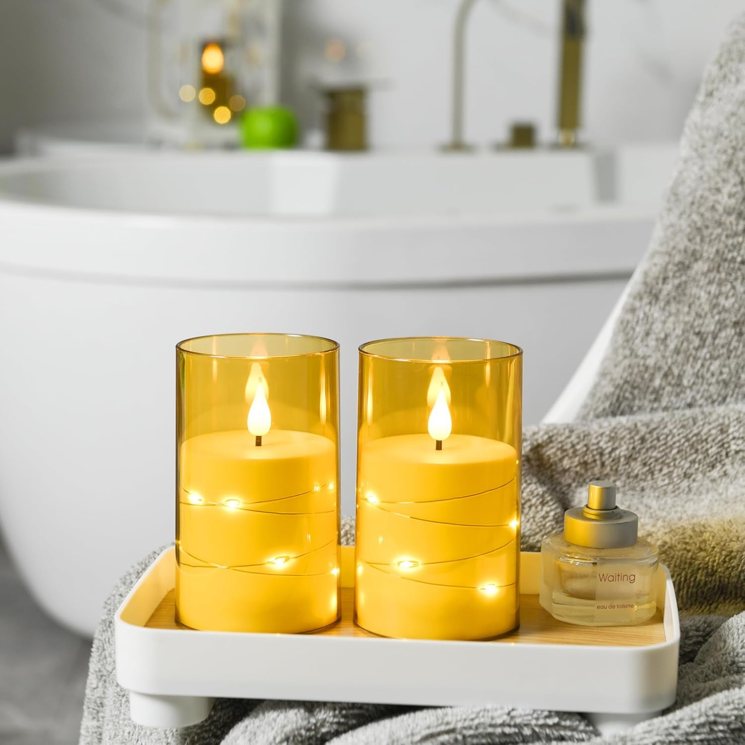 EFEMF-Flameless LED Candles, Non-breakable Battery Operated Candles ...