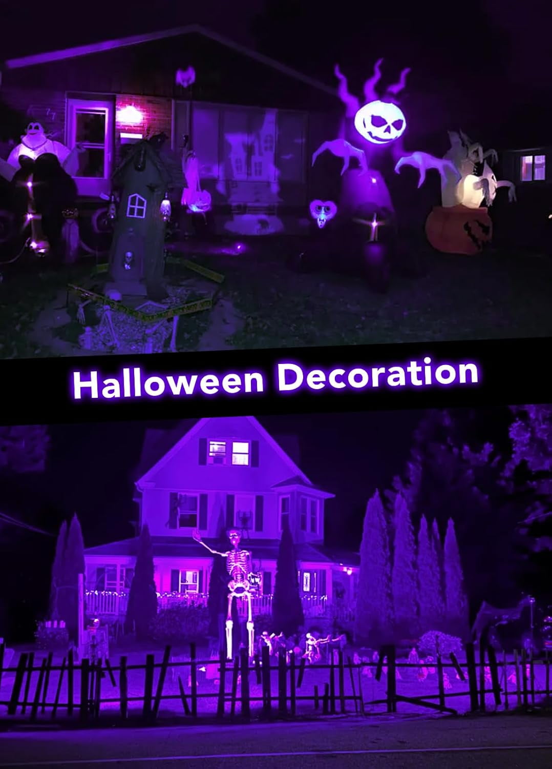 EFEMF-Halloween Spotlights Outdoor, 15W LED Black Light/Blacklight for ...