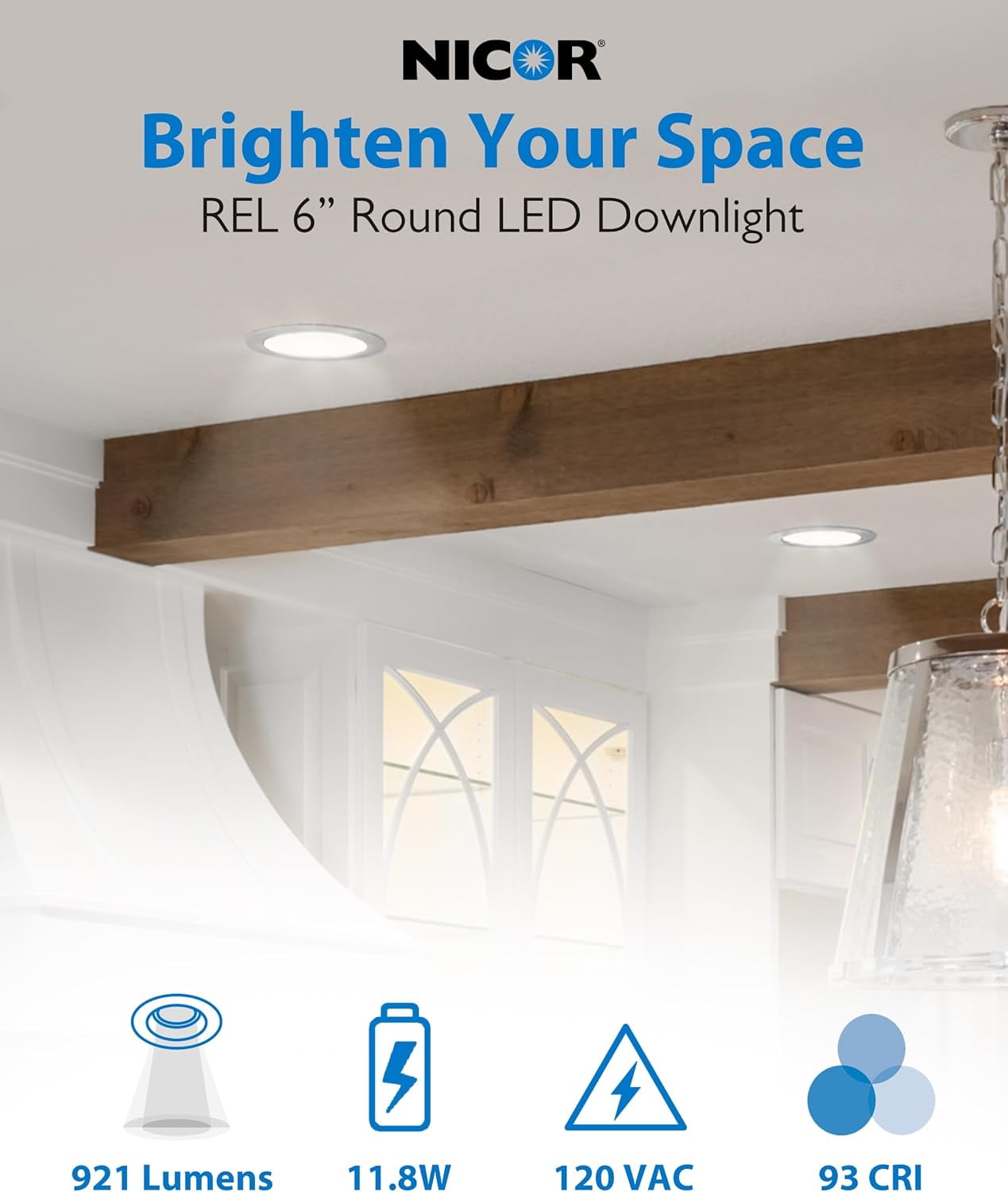 EFEMF-LED Downlight - Ultra-Thin 6 inch LED Recessed Light with ...