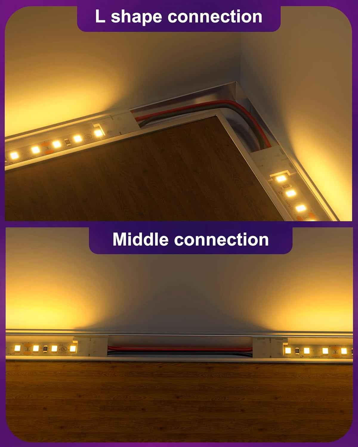 EFEMF-LED Light Strip Connector, 8mm Single Color 3528 - 6 Inch Any ...