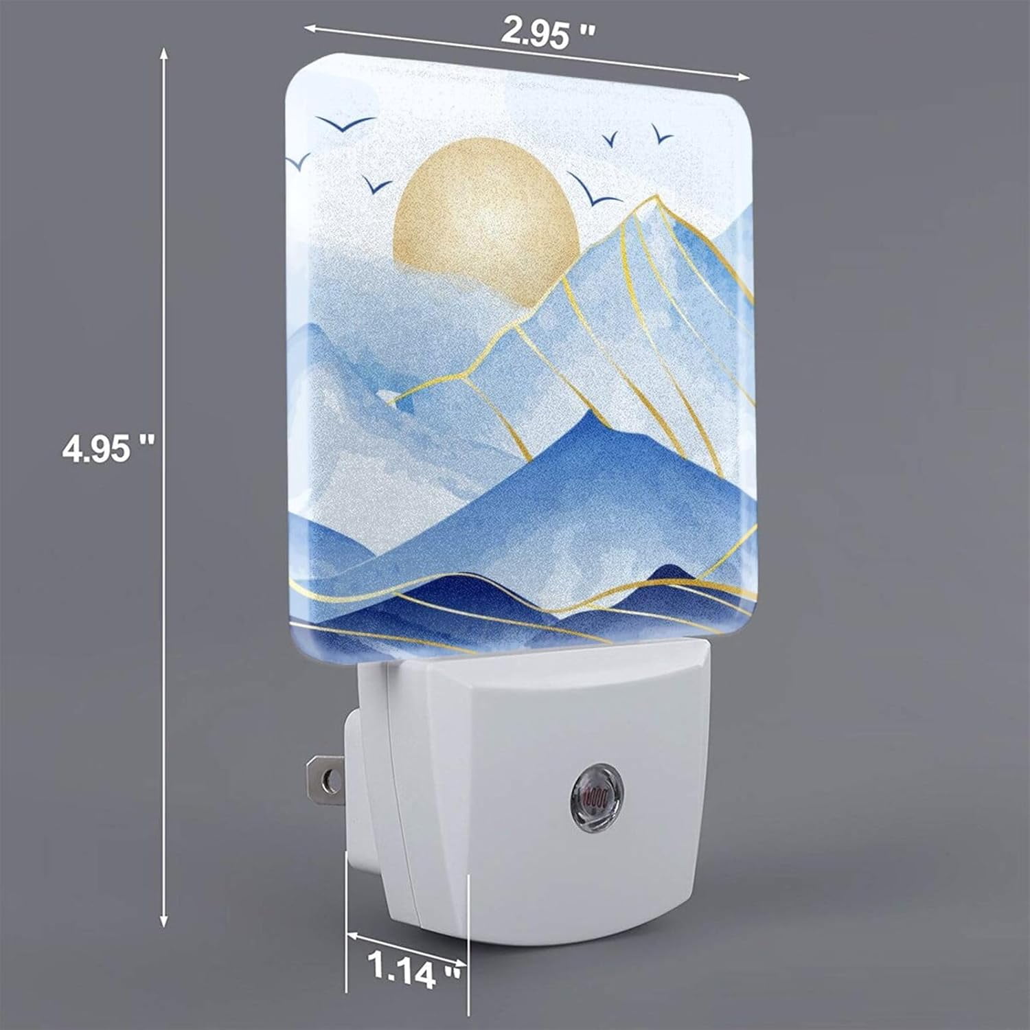 EFEMF-Led Night Light, Mountains Sunrise Decorative Plug in Nightlights ...