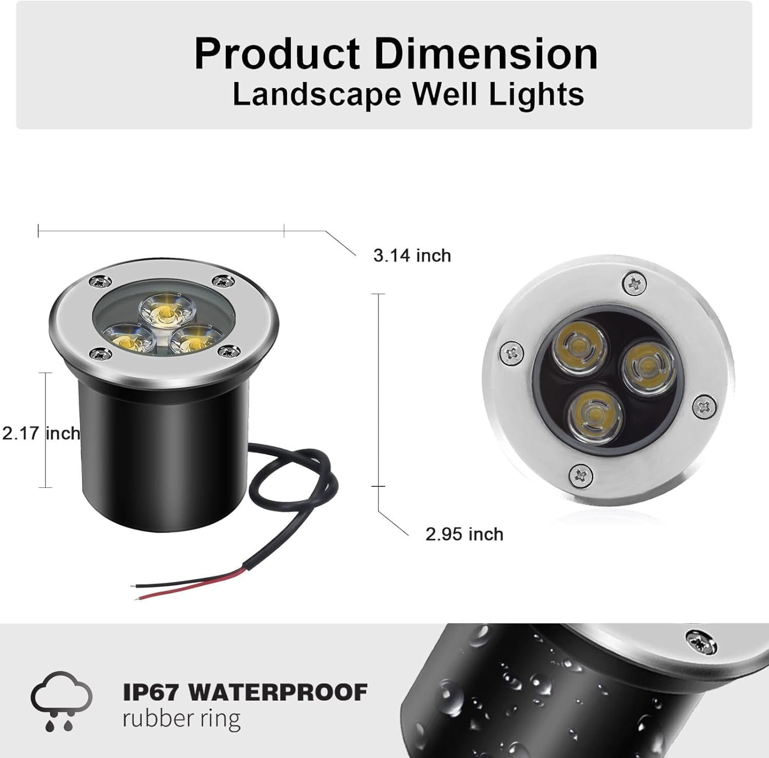 EFEMF-Low Voltage LED In-ground Lights Well Light Landscape Light with ...
