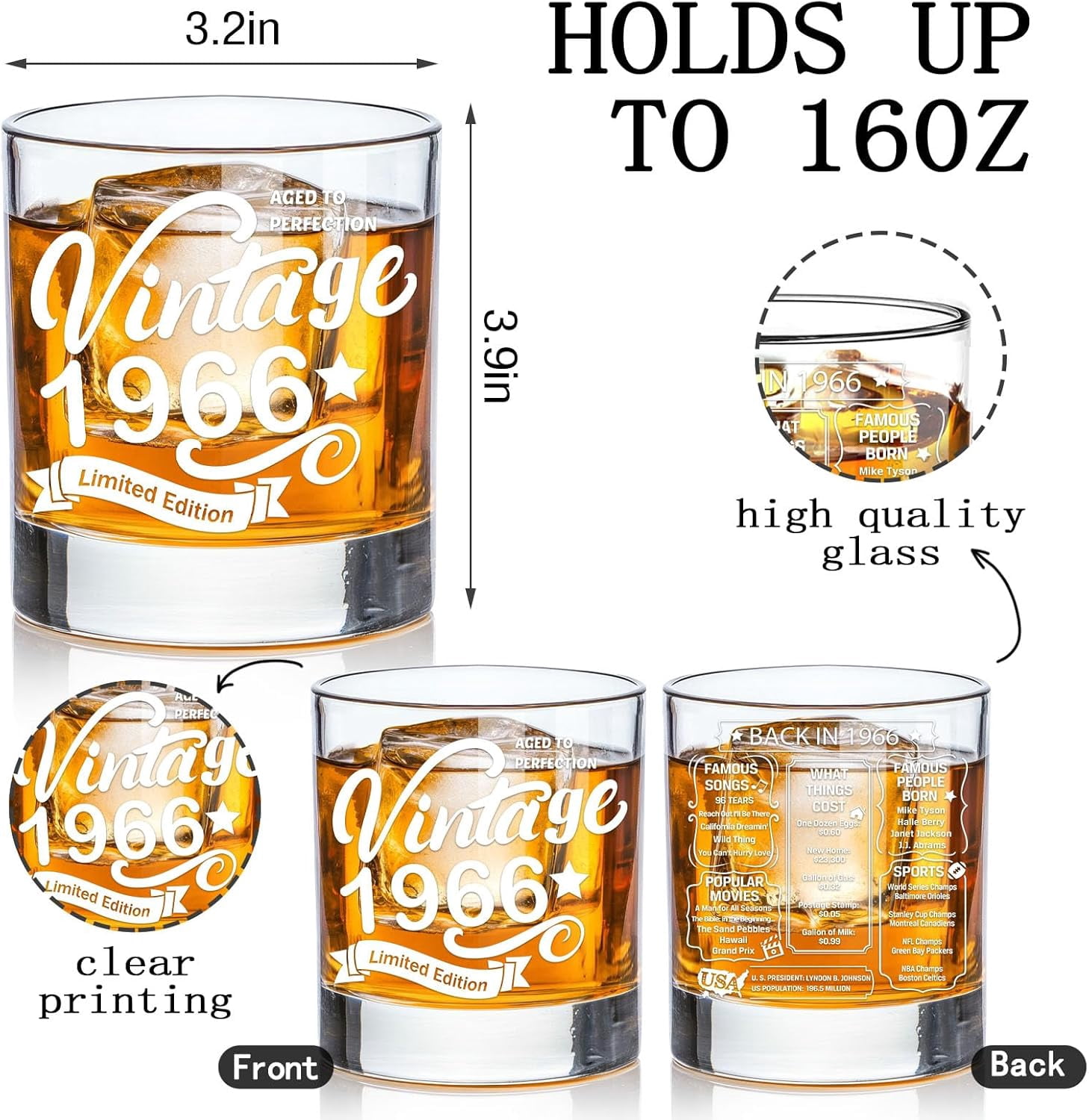 EFEMF-Old Fashioned Glasses-1966-Vintage 1966 old time information 10 ...