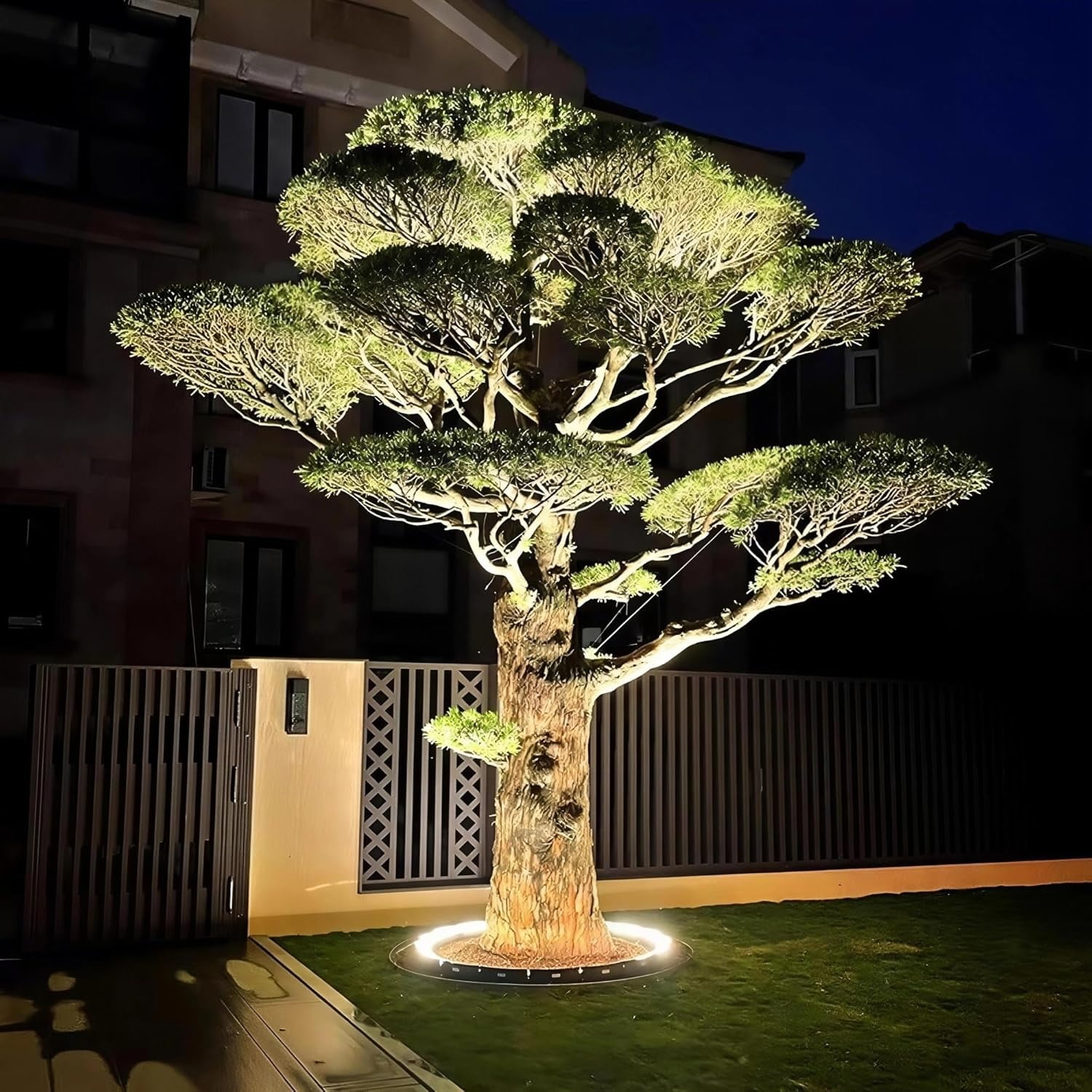 EFEMF-Outdoor Ring Tree Light - AC 24V Colored LED IP65 Waterproof Palm ...