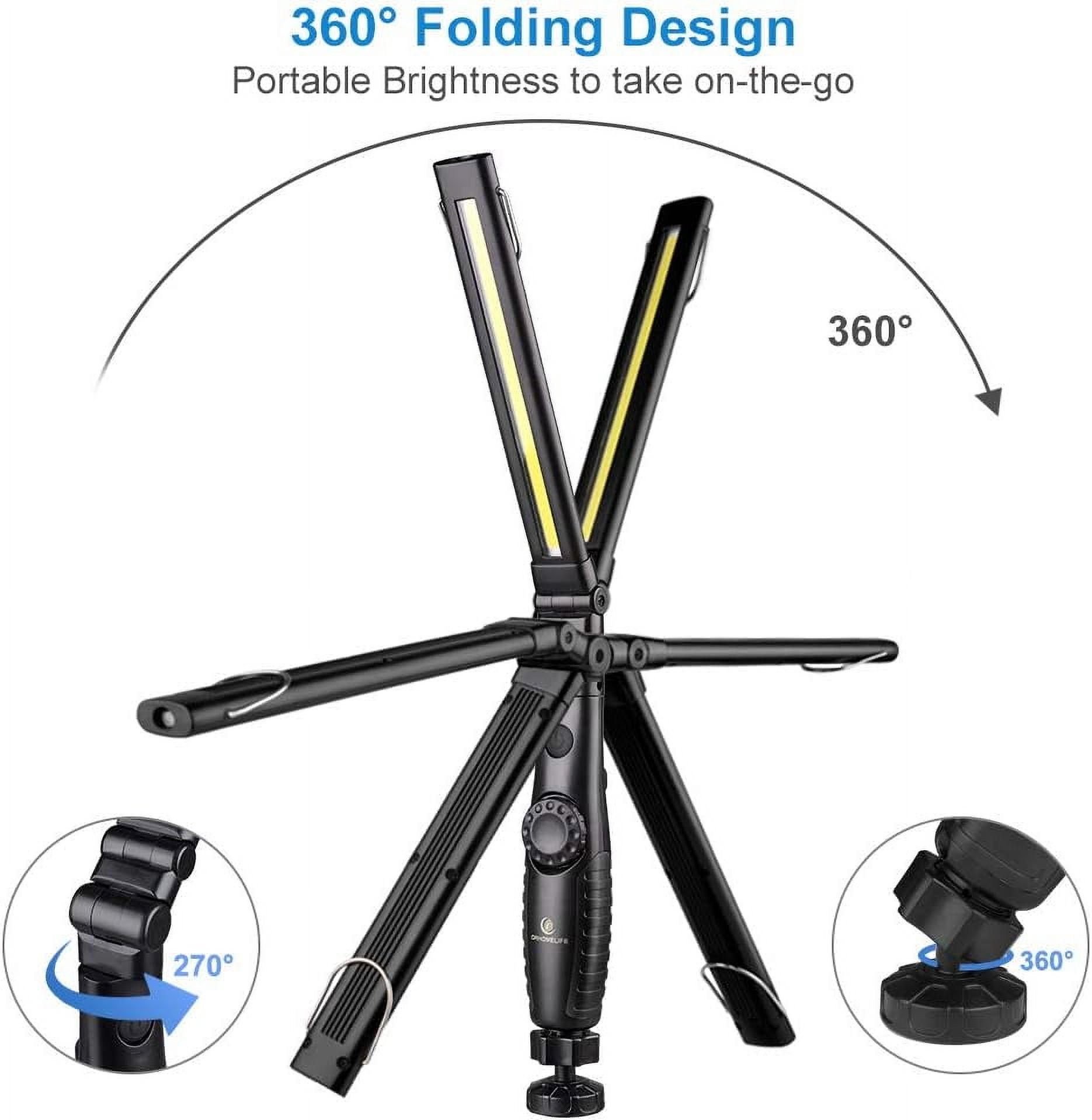 EFEMF-Rechargeable LED Work Light - 750 Lumens Foldable LED Flashlight ...