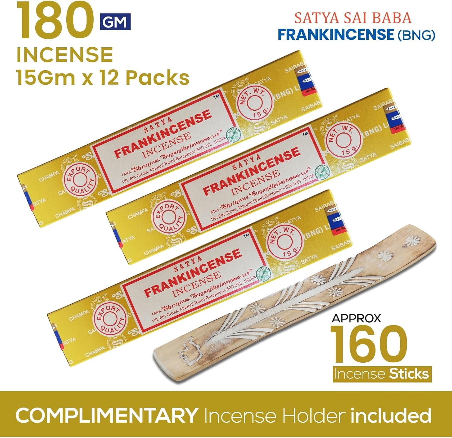 EFEMF-Satya Frankincense Sticks Incense Sticks, Satya Bng Insenses ...