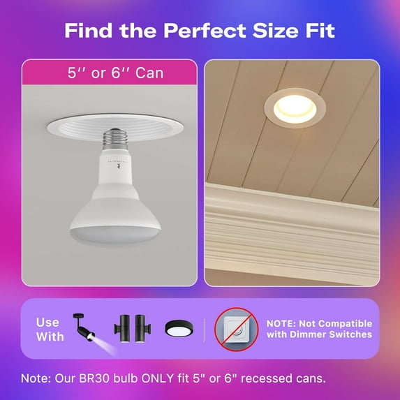 EFEMF-Smart Color Bulb ZB3, Zigbee hub Required, 650 Lumens, BR30/E26 ...