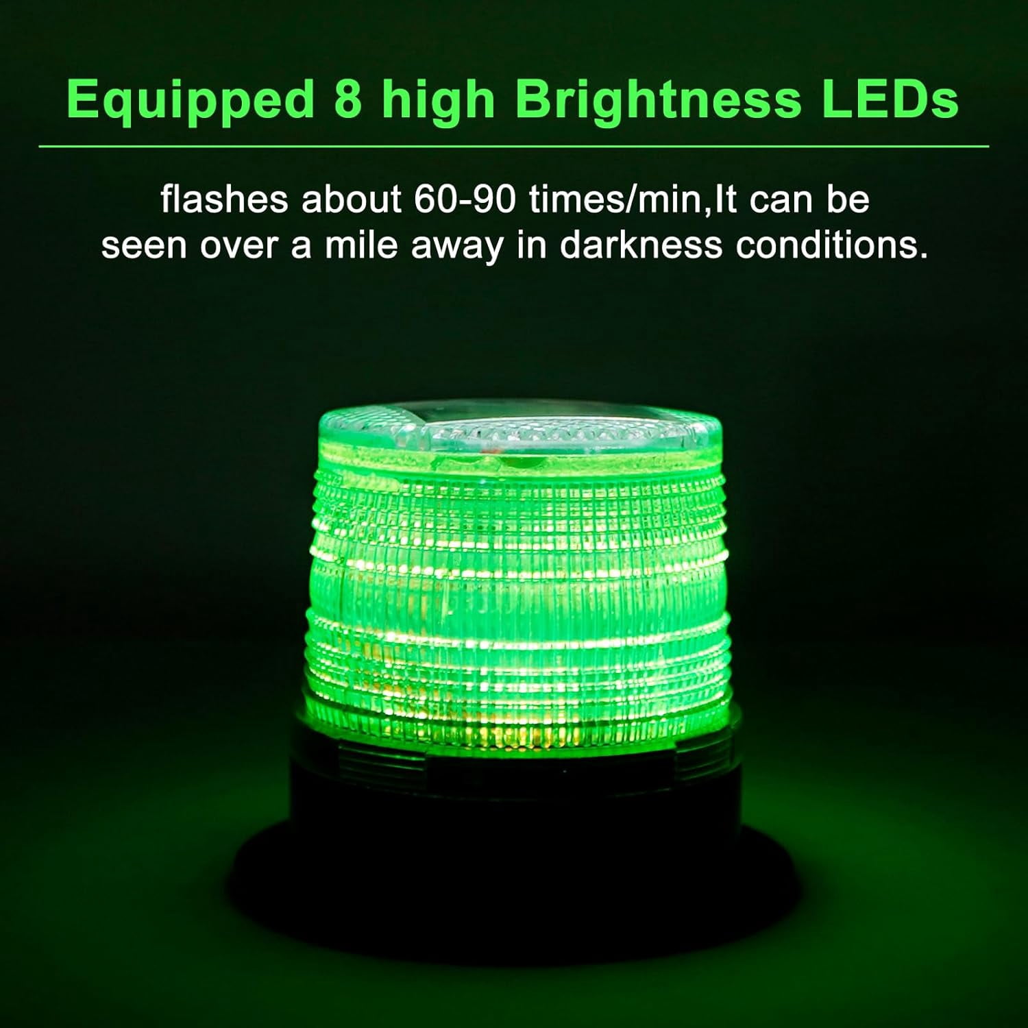 EFEMF-Solar Strobe Warning Light with Strong Magnetic Base LED Warning ...