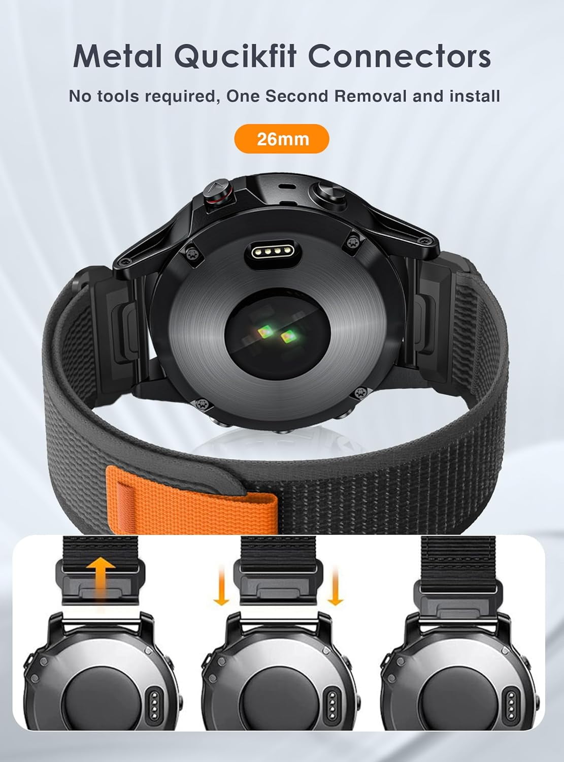 EFEMF-Sports-Band for Garmin Fenix 8 51mm/7X/Fenix 6X pro/Fenix 6X ...