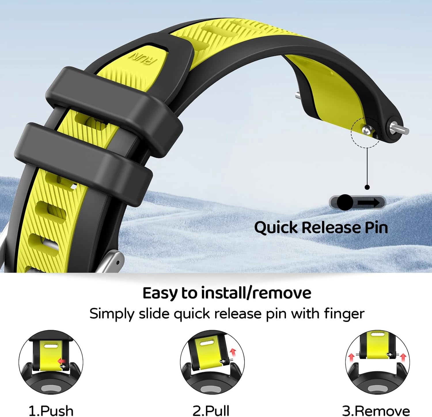 EFEMF-Watch Band for Garmin Forerunner 165/Forerunner 245/Forerunner ...