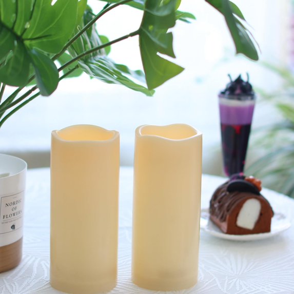 EFEMF-Waterproof Outdoor Battery Operated Flameless Candles with Auto ...